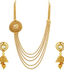 Sleek Five String Jalebi Gold Plated Necklace Set For Women - Sukkhi ...