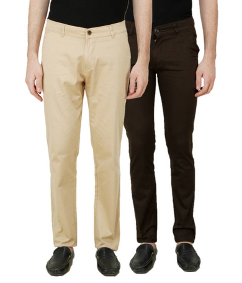 Multicolor cotton combo pants for men - Ansh Fashion Wear - 1145985