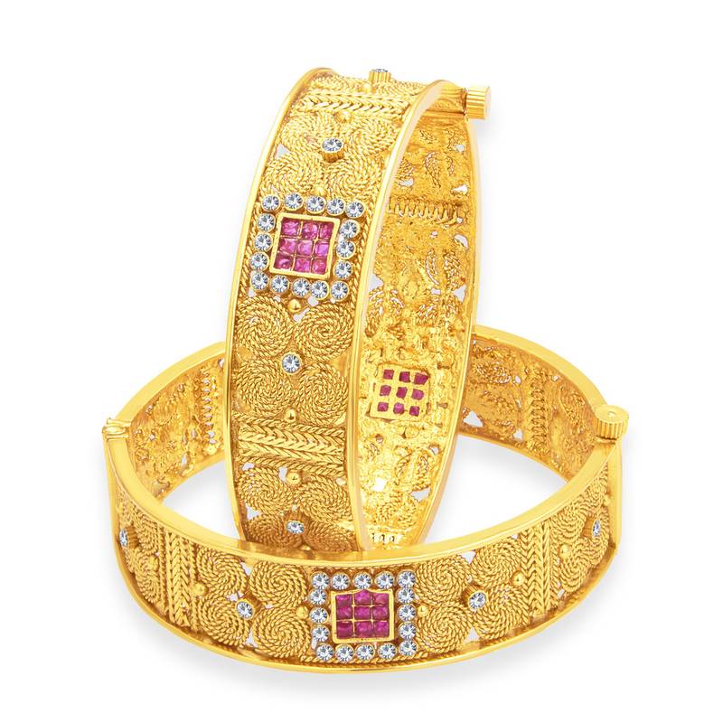 Alluring Jalebi Gold Plated Bangle For Women - Sukkhi Online Private ...
