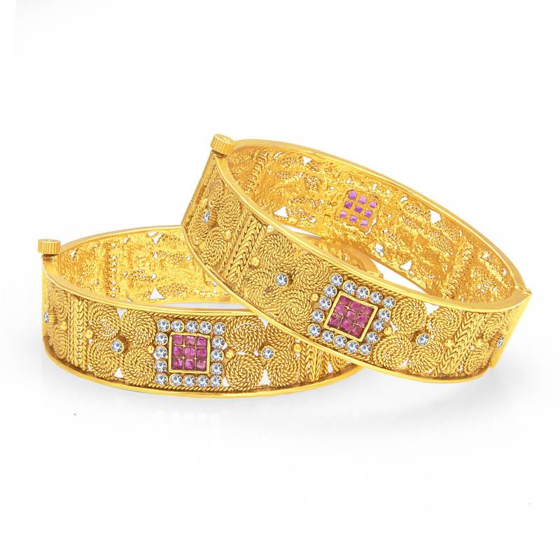Alluring Jalebi Gold Plated Bangle For Women - Sukkhi Online Private ...