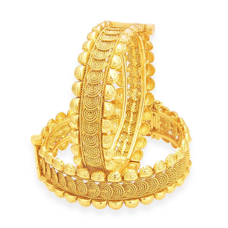 Pleasing Jalebi Gold Plated Bangle For Women - Sukkhi Online Private ...