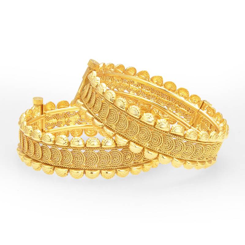 Pleasing Jalebi Gold Plated Bangle For Women - Sukkhi Online Private ...