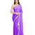 Manvi Fashion Violet Plain Saree - MIRA ENTERPRISE - 1162194