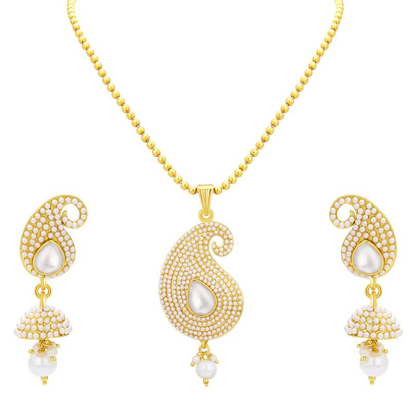 Finely Kairi Design Gold Plated Pendant Set For Women - Sukkhi Online ...