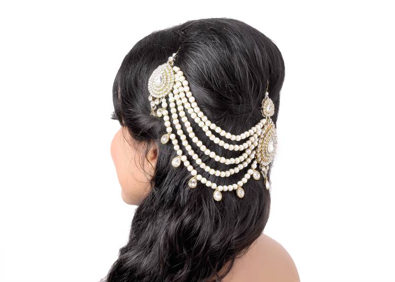 Exclusive Traditional Designer 5 Line Matha Patti For Wedding Gold ...