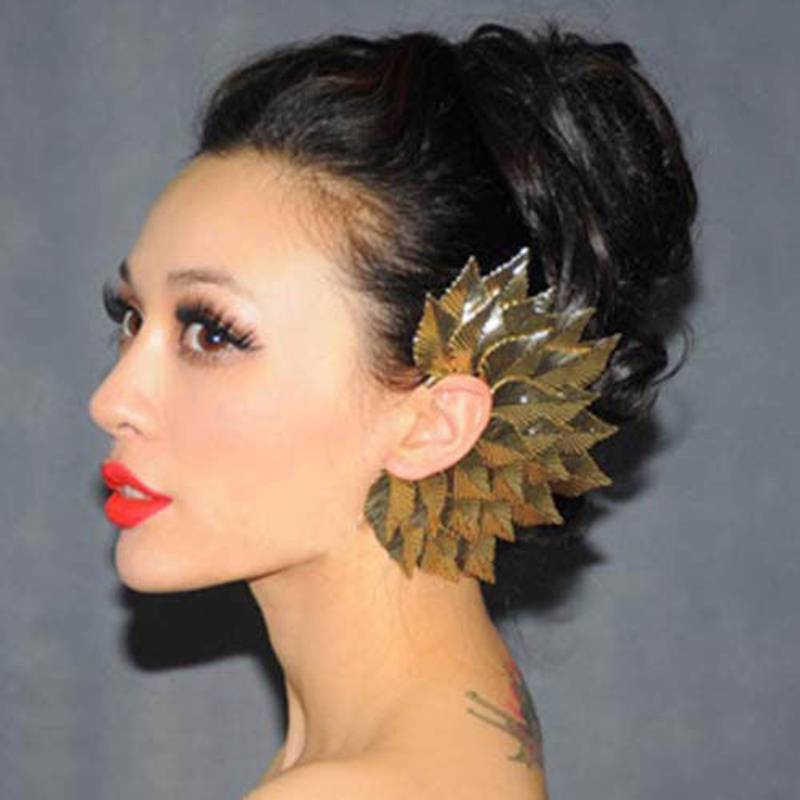 Deepika Padukone Inspired Fohawk Leaf Gold Ear Cuff Earring By Via ...