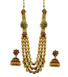 Maharani Rajwadi Necklace Set For Women - Aarna - 1414847