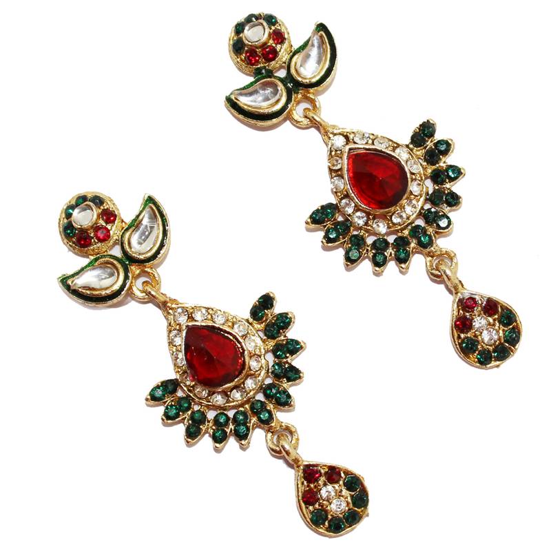 Maroon studded_jewellery Diamond necklace-sets - Soni art jewellery ...