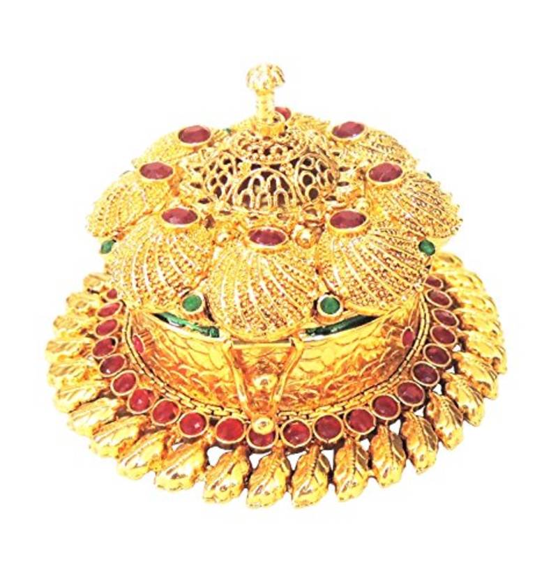 Traditional Golden Multi-color Sindoor Box For Women - Satyam Jewellery ...
