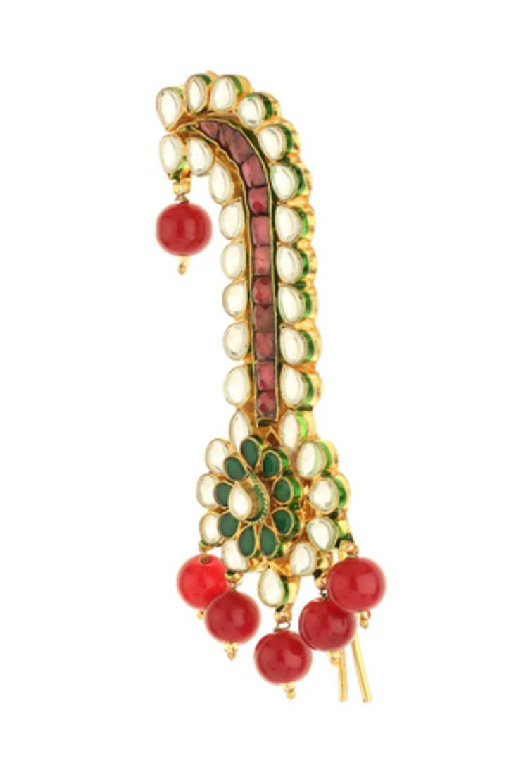 Multi Colour Indian Grooms Wear Wedding Kundan Kalgi For Men - Dilan ...