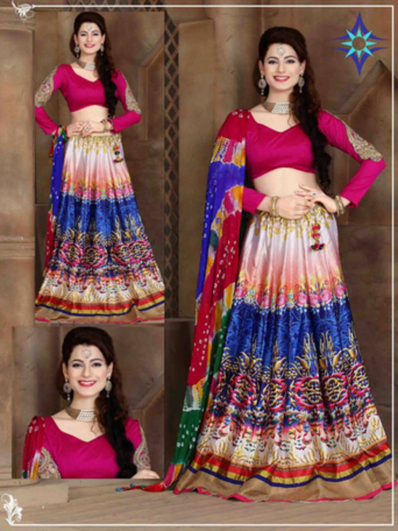 Beautiful Rani Color Printed Lehenga - FFashion - 1482860