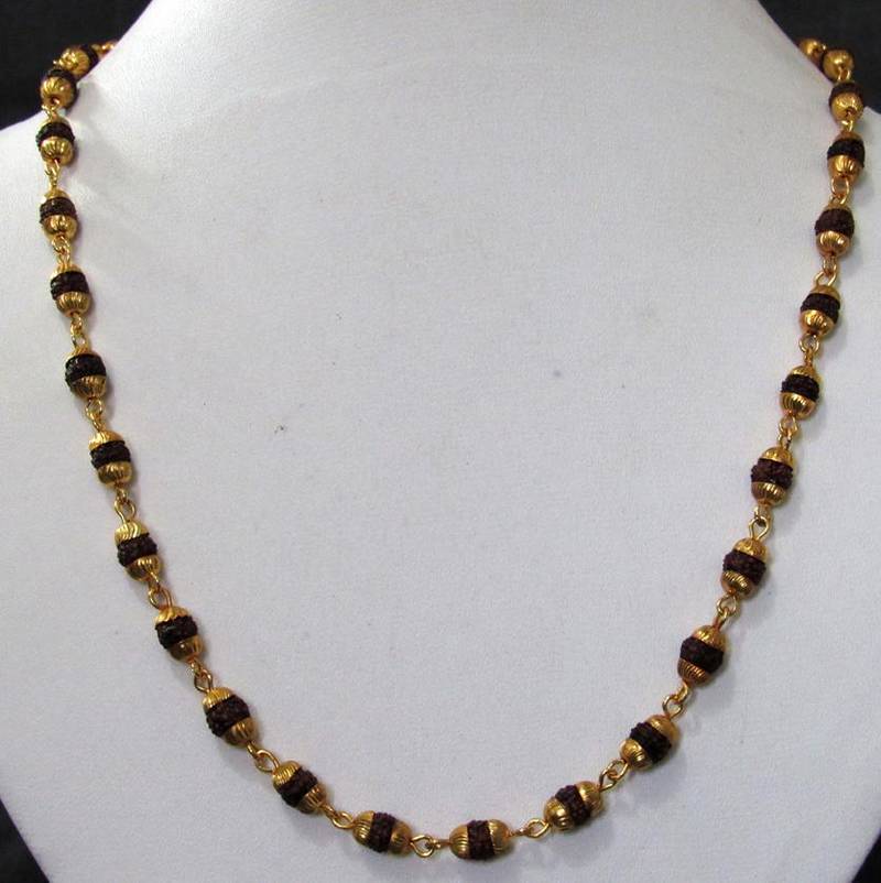 Golden rudraksha cap chain - Shree Mauli Creation - 1502593