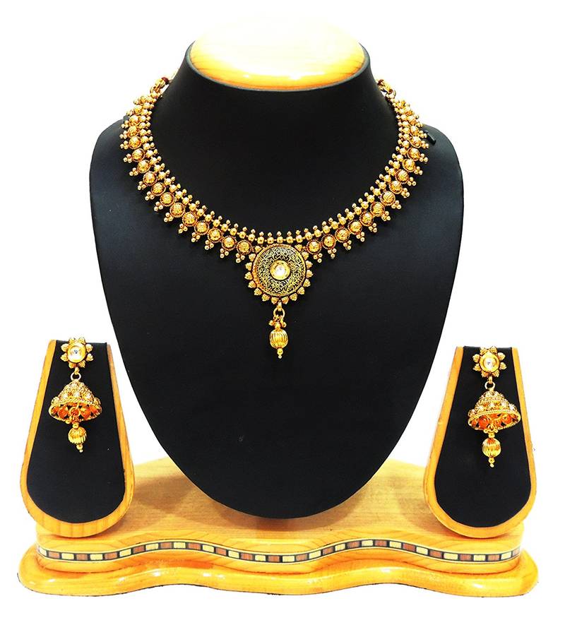 Traditional Neck Fit Necklace Set Jewellery Women Jewellery - Satyam ...