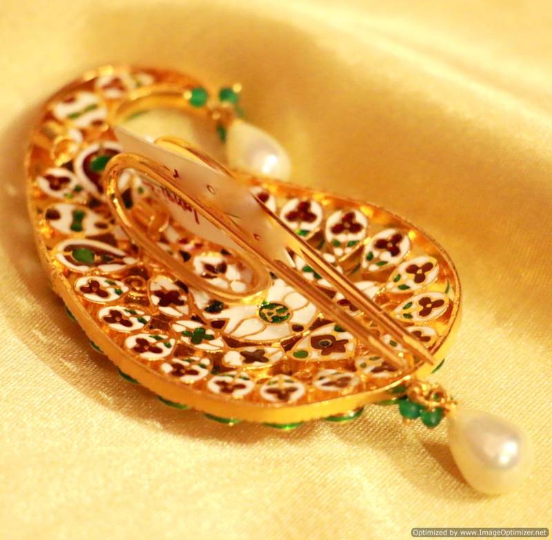 Paisley kundan meenakari groom kalangi - Sanvi Jewels - 1546506