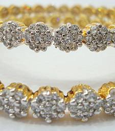 7 Stones Flower Zerkon Stones Setted 2 Pics Bangles - Pitti Jewels And ...
