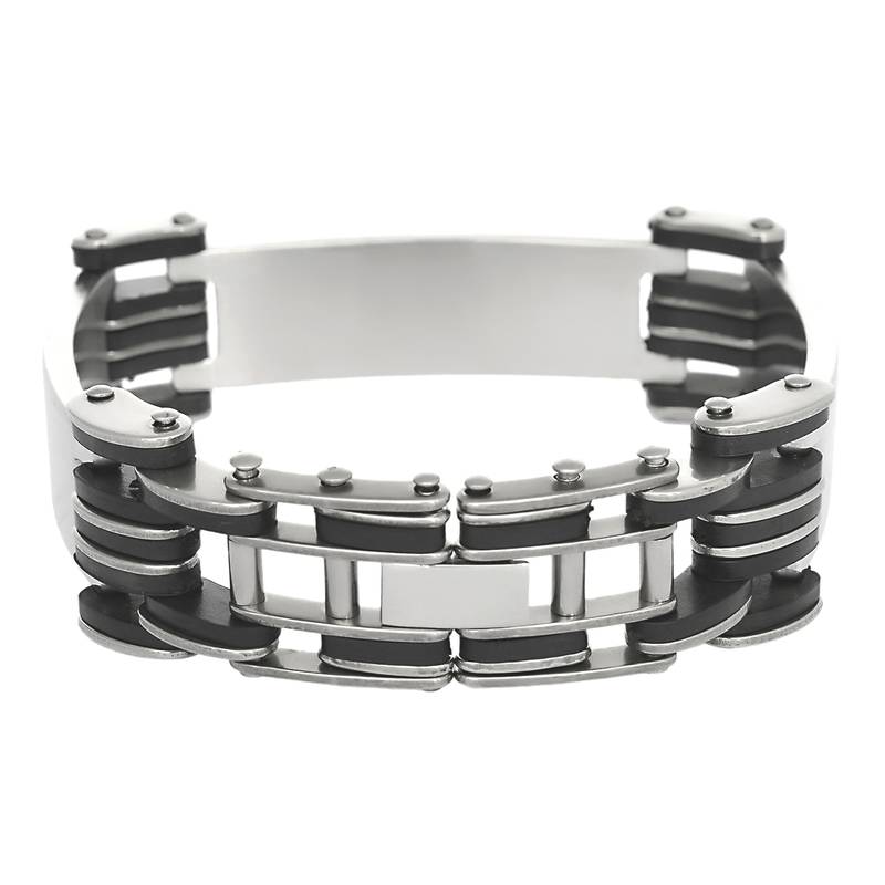 Heavy Silver Stainless Steel Metallic Design Bracelet for Men Boys ...