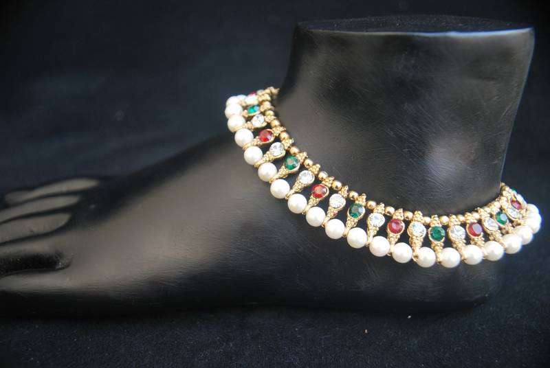 Bollywood traditional anklets, payal - Reeti Fashion - 1672125