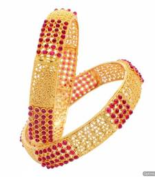 Royal Tradional Antique Golden Pota Stone Studded Handmade Bangle Set ...