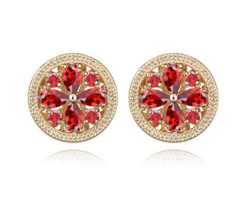 Gold Round Studs - Orne Jewels - 219209