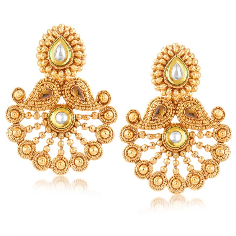 Modern Gold Plated Chandbali Earring For Women - Sukkhi Online Private ...