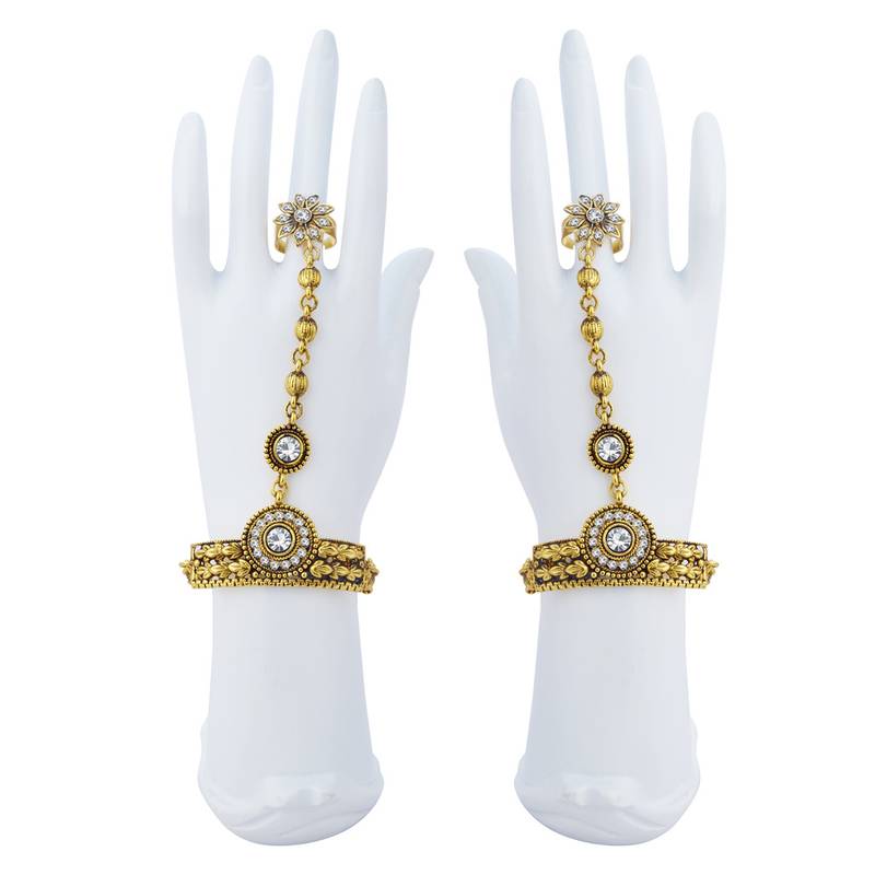 Finely Gold Plated Hathphool For Women - Sukkhi Online Private Limited ...