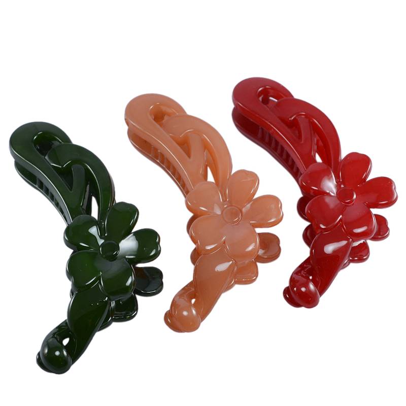 Multi color Flower Design Clutcher three Different Design Hair ...