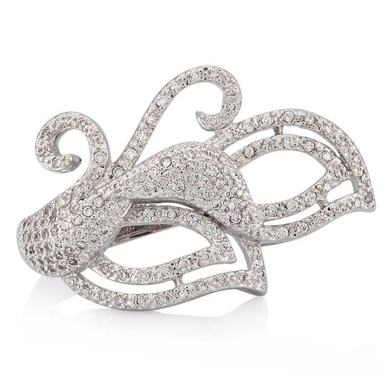 Princess Swirl Silver Ring for Women - Shaze - 1711285