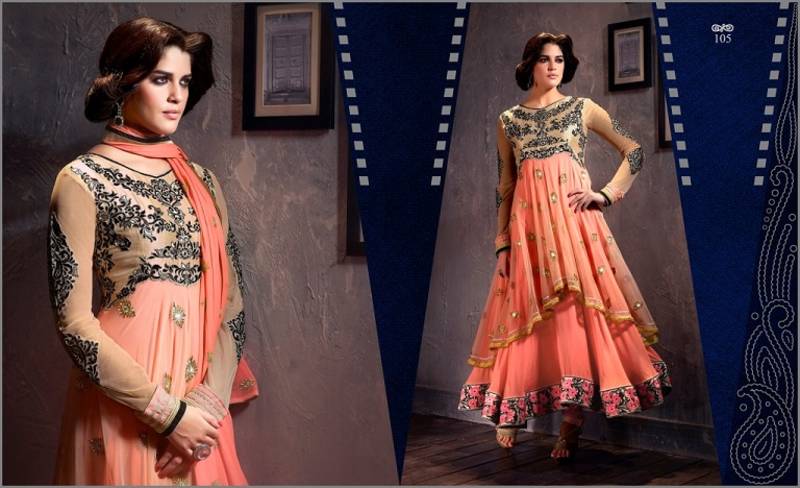Designer Anarkali Suit with Heavy Embroider. - salwar kameez mart - 227085