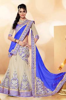 Cream Lehenga - Buy Cream Colour Lehenga Online at Lowest Cost