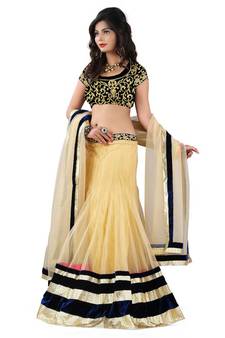Cream Lehenga - Buy Cream Colour Lehenga Online at Lowest Cost