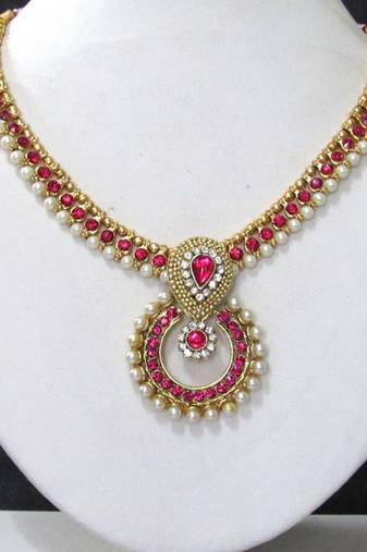 Pink Jewellery – Buy Pink Colour Jewellery Sets Online For Women @ Mirraw