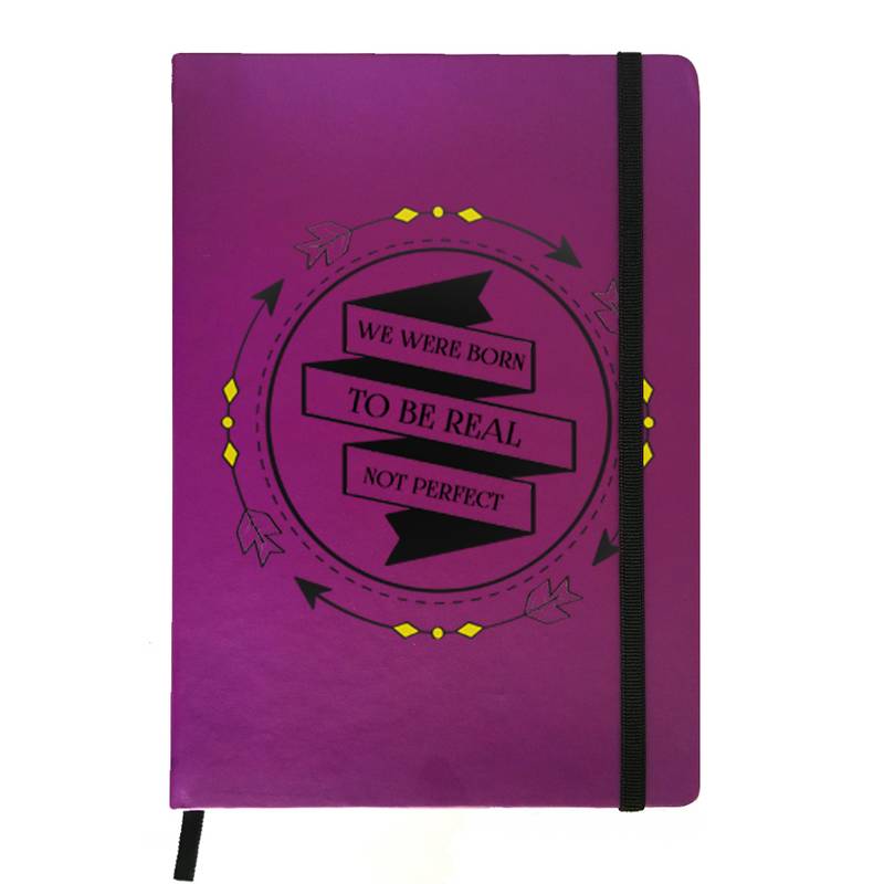 Premium Diary Purple Leather Hardbound Cover Classic Diary - Hamee ...