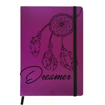 Premium Diary Purple Leather Hardbound Cover Classic Diary - Hamee ...