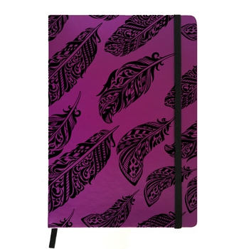 Premium Diary Purple Leather Hardbound Cover Classic Diary - Hamee ...