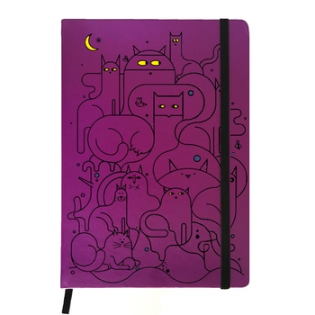 Premium Diary Purple Leather Hardbound Cover Classic Diary - Hamee ...