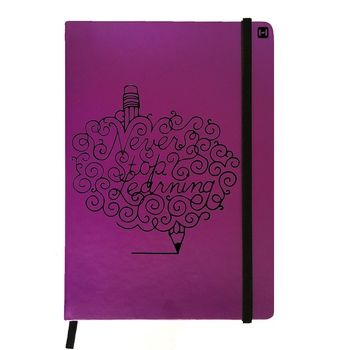 Premium Diary Purple Leather Hardbound Cover Classic Diary - Hamee ...