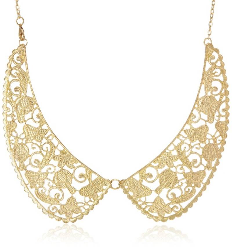 Flora Cutwork Gold Necklace - Glitterati by Alankriti - 261922