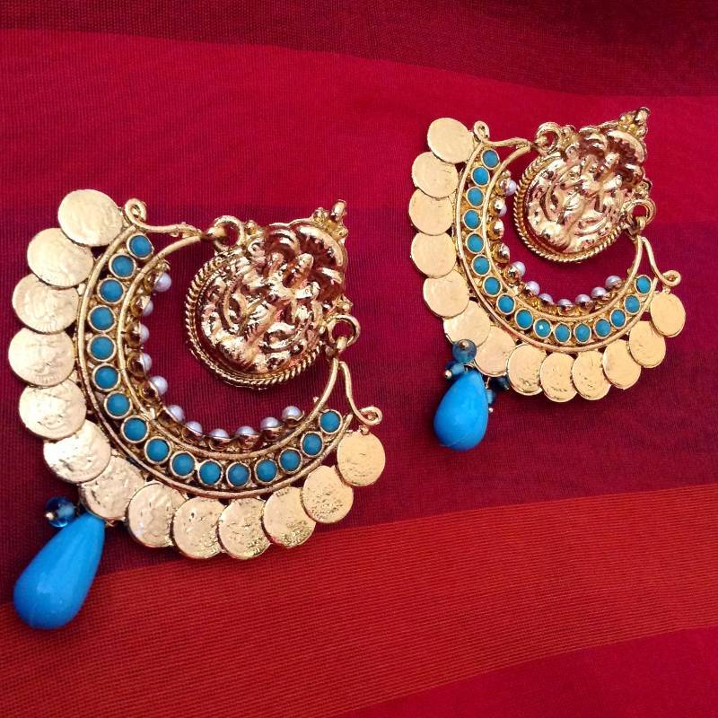 Fluorescent blue ram leela inspired goddess Lakshmi ginni coin India ...