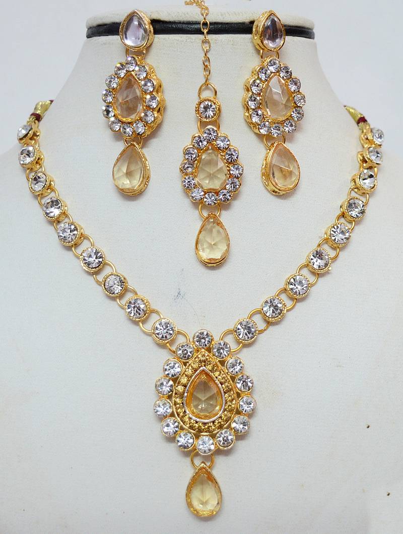 White diamond necklace-sets - Fashion Care - 2025811