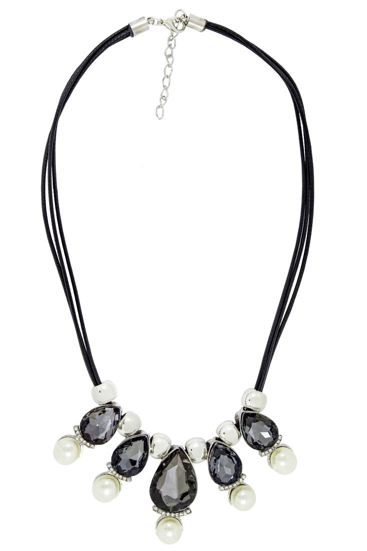 Black rhodium stone necklaces - the jewelbox - 2086269