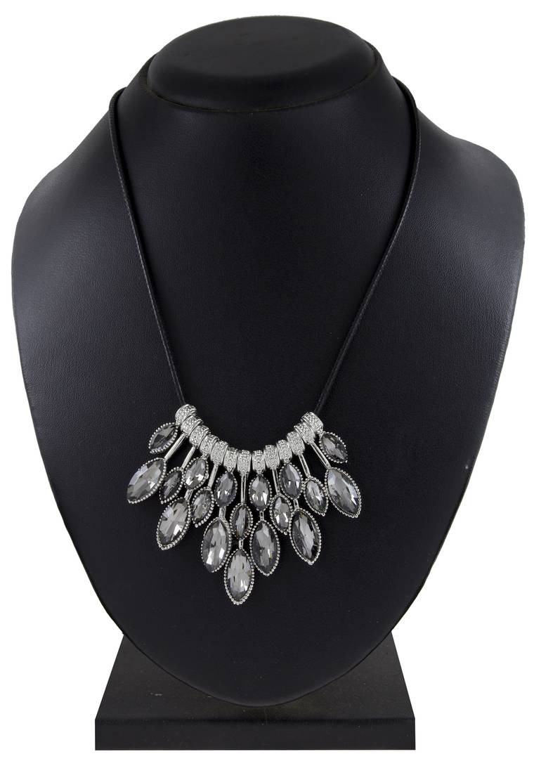 Black rhodium stone necklaces - the jewelbox - 2086309