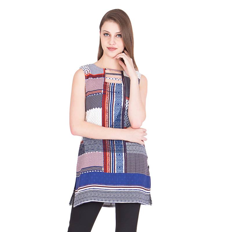 Multi Color tunic Rayon tunics - SIMBHA CREATIONS - 2151950