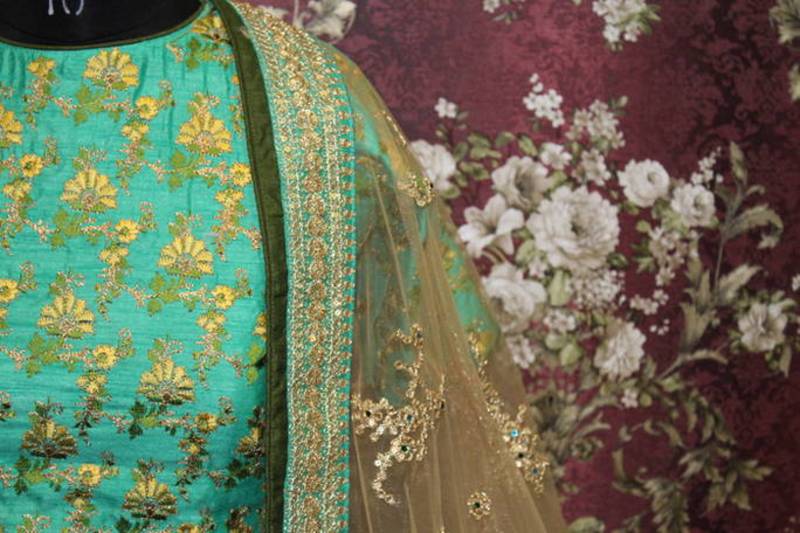 Glamorous Floral Print Off White Lehenga with Heavily Embroidered ...