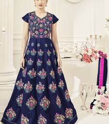 Blue Embroidered Silk Salwar With Dupatta - Vasu Sarees - 2171715