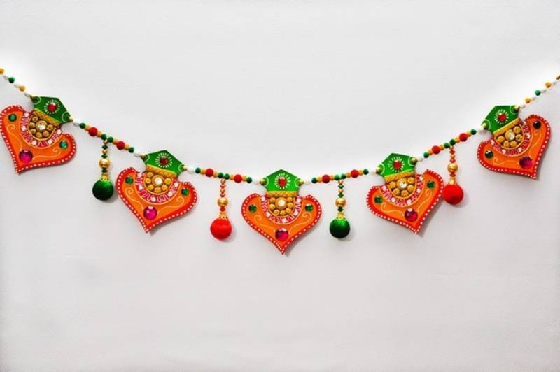 Papier-Mache Colorful Bandarwal - Door Hanging - eCraftIndia - 293452