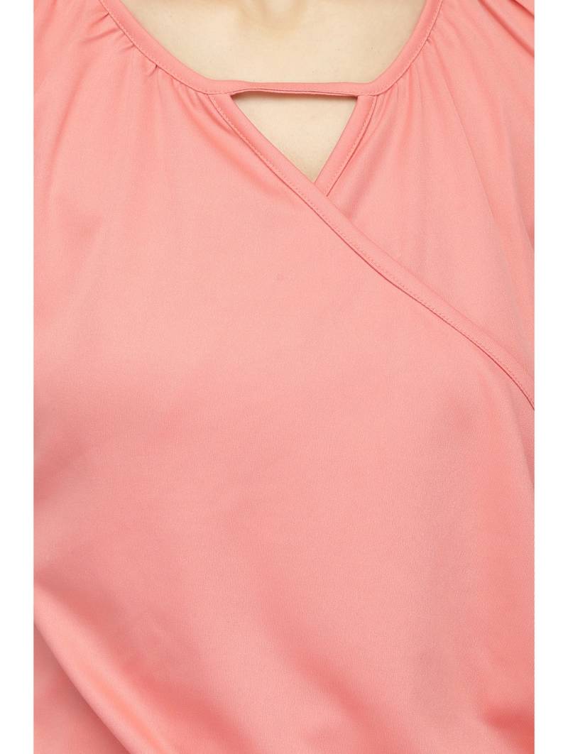 Beige Color Casual Top - Karmic Vision - 2224223