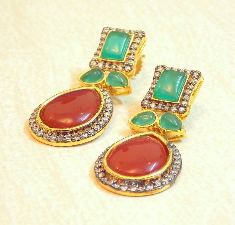 Ad Colored Stone Earring - Elegant Elements - 310852