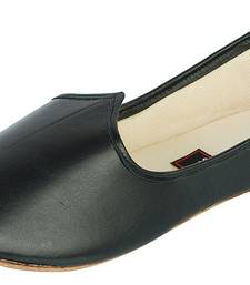 Blissful Black Men's Leather Mojaris - JUTA AND KASSA - 2306319