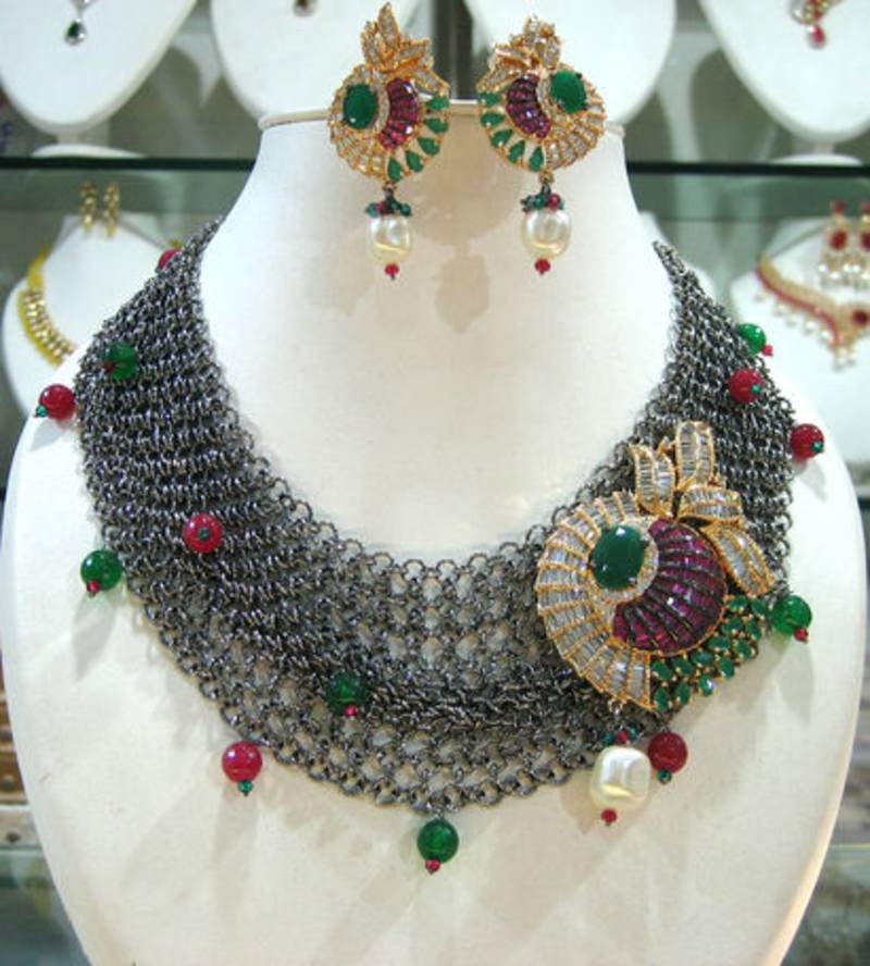 Designer American Diamonds Set - Royalty - 311984