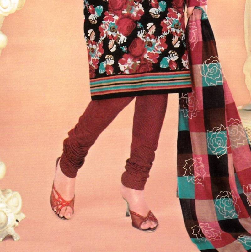 Beautiful Multi Color Printed Cotton Unstitched Dress Material - DP ...